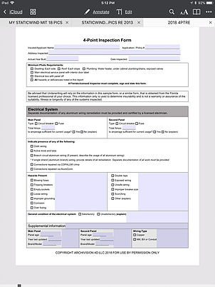 FILLABLE PDF WIND MITIGATION AND 4 POINT FORMS INSPECTION FORMS
