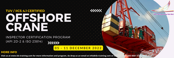 TUV/IICS 4.1 Offshore Crane Inspector - Dec 2022